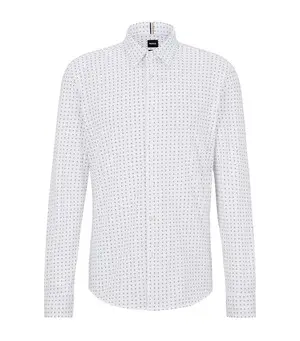 BOSS Patterned Shirt - White