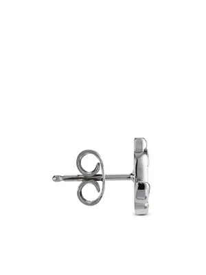 JIMMY CHOO Logo Stud Earrings - Silver