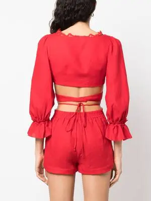 Ermanno Scervino Lace-detail Cropped Top