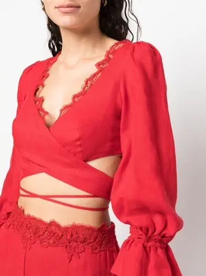 Ermanno Scervino Lace-detail Cropped Top