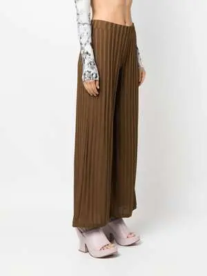 Viktor & Rolf Ribbed-knit Wide-leg Trousers