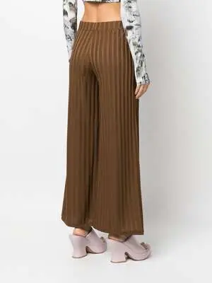 Viktor & Rolf Ribbed-knit Wide-leg Trousers