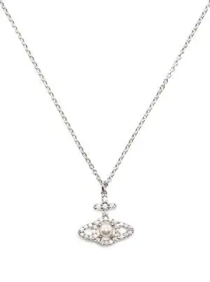 VIVIENNE WESTWOOD Olympia Embellished Orb Necklace - Silver