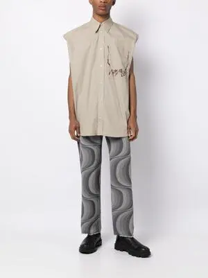 JORDANLUCA Geometric-pattern Trousers