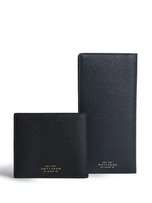Smythson Panama Slim Bi-fold Leather Wallet