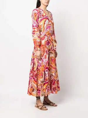 TWINSET Abstract-print Ankle-length Dress