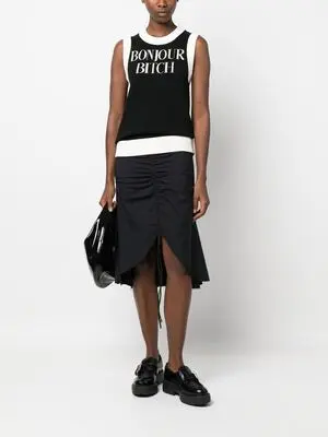 Viktor & Rolf Two-tone Intarsia Knitted Tank Top