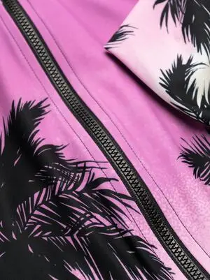 Palm Angels Sunset-print Long-sleeved Swimsuit