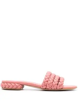 GIANVITO ROSSI Braided-leather Flat Sandals