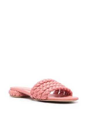 GIANVITO ROSSI Braided-leather Flat Sandals