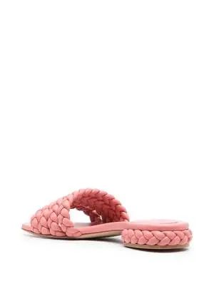 GIANVITO ROSSI Braided-leather Flat Sandals