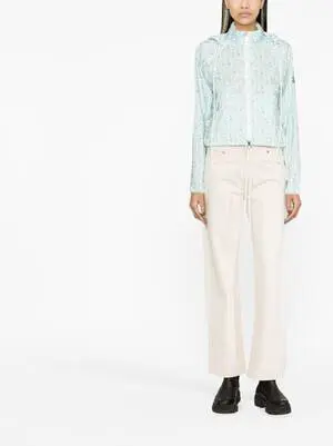 Moncler Aloes Logo-print Jacket - Green