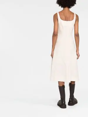 Chloé Corset-panel Linen Midi Dress