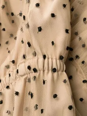 Gucci Polka-dot One-shoulder Minidress - Neutrals