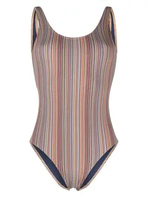 Paul Smith Striped Swimsuit - Green