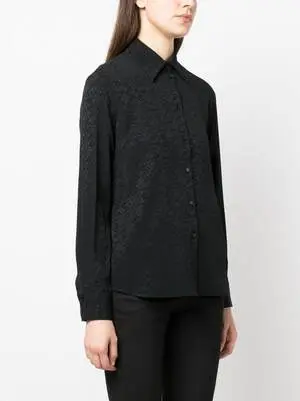 Pinko Logo-jacquard Shirt - Black