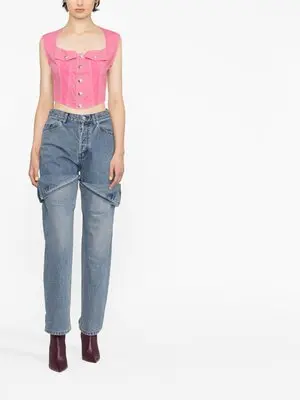 AMBUSH Detailed Straight-leg Jeans - Blue