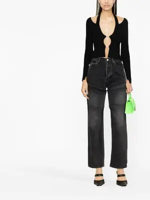 AMBUSH Detailed Straight-leg Jeans - Black