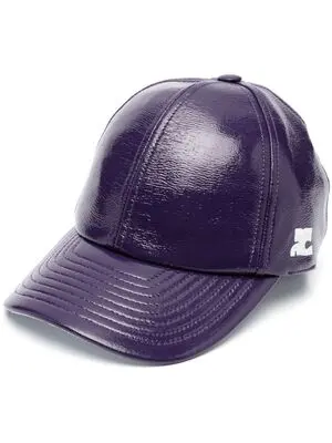 COURREGES Logo-patch Baseball Cap - Purple