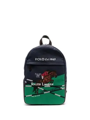 Ralph Lauren Equestrian-print Canvas Backpack