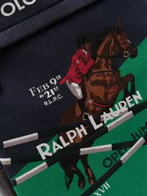 Ralph Lauren Equestrian-print Canvas Backpack