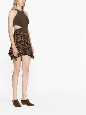 Isabel Marant Étoile Perrine Floral-print Skirt - Black
