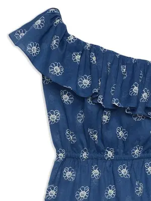 Gucci Daisy-print One-shoulder Dress