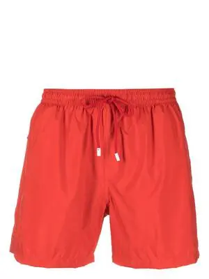 Fedeli Logo-patch Swim Shorts - Red