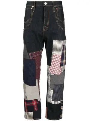 Junya Watanabe Patchwork Straight-eg Denim Jeans