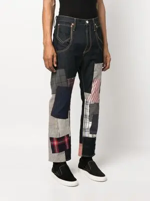 Junya Watanabe Patchwork Straight-eg Denim Jeans