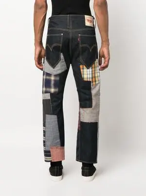 Junya Watanabe Patchwork Straight-eg Denim Jeans