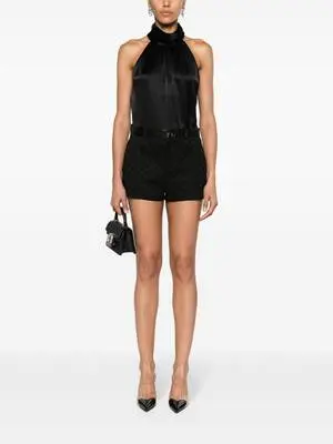 Gucci Gg Canvas Leather-trim Shorts