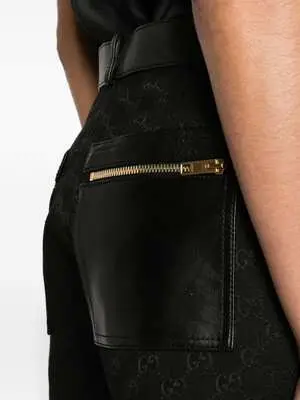 Gucci Gg Canvas Leather-trim Shorts