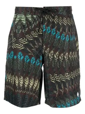 COUNTY OF MILAN Marcelo Burlon Feather-print Swim Shorts