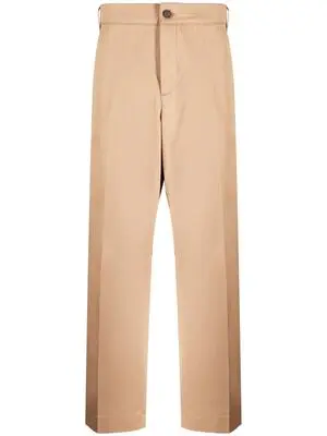 Maison Kitsuné Tailored Straight-leg Trousers - Brown