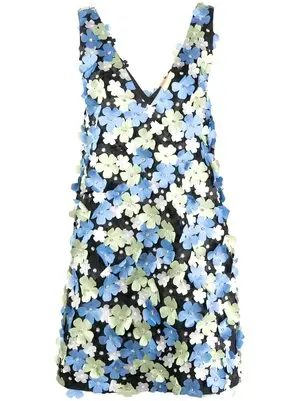 Stine Goya Elena Floral-appliqué Minidress