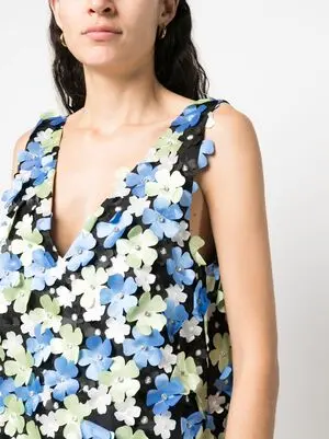 Stine Goya Elena Floral-appliqué Minidress