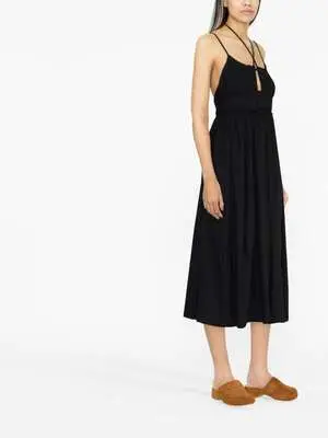 Ulla Johnson Freya Halterneck Midi Dress - Black
