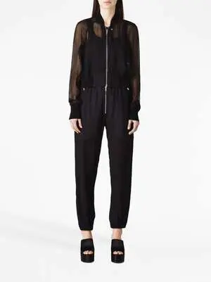 Rick Owens Cropped Silk Bomber Jacket