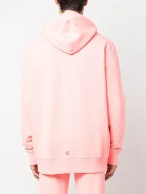 Givenchy Logo-embroidered Cotton Hoodie - Pink
