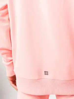 Givenchy Logo-embroidered Cotton Hoodie - Pink