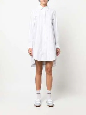 Thom Browne Striped Shirtdress - White