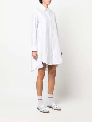 Thom Browne Striped Shirtdress - White