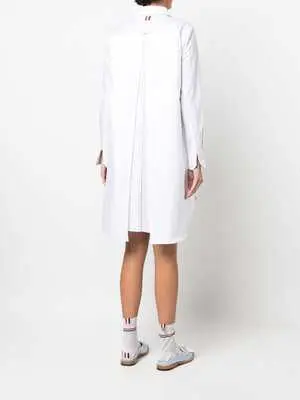 Thom Browne Striped Shirtdress - White