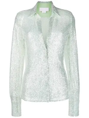 GENNY Metallic-effect Long-sleeve Shirt