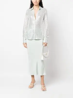 GENNY Metallic-effect Long-sleeve Shirt