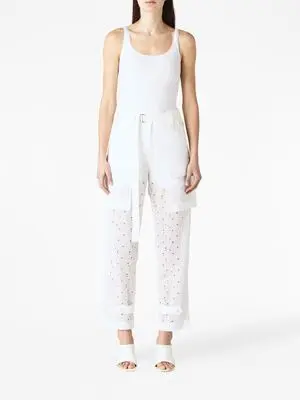 Sacai Logo-embroidery Trousers