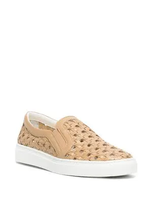 MADISON MAISON Perforated Leather Sneakers - Brown