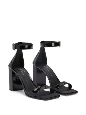 GIUSEPPE ZANOTTI Shangay Buckled 85mm Leather Sandals - Black