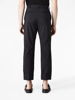 Sacai Cropped Belted Turn-up Trousers
